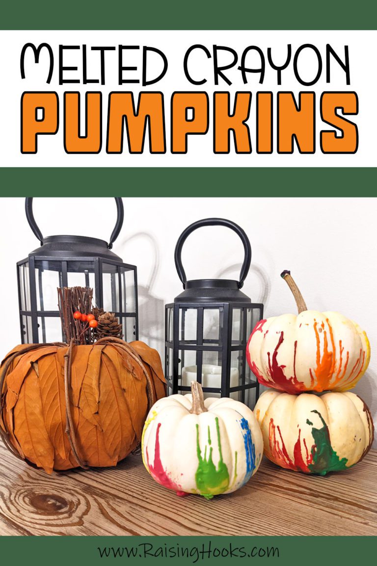 Melted Crayon Pumpkins - Raising Hooks