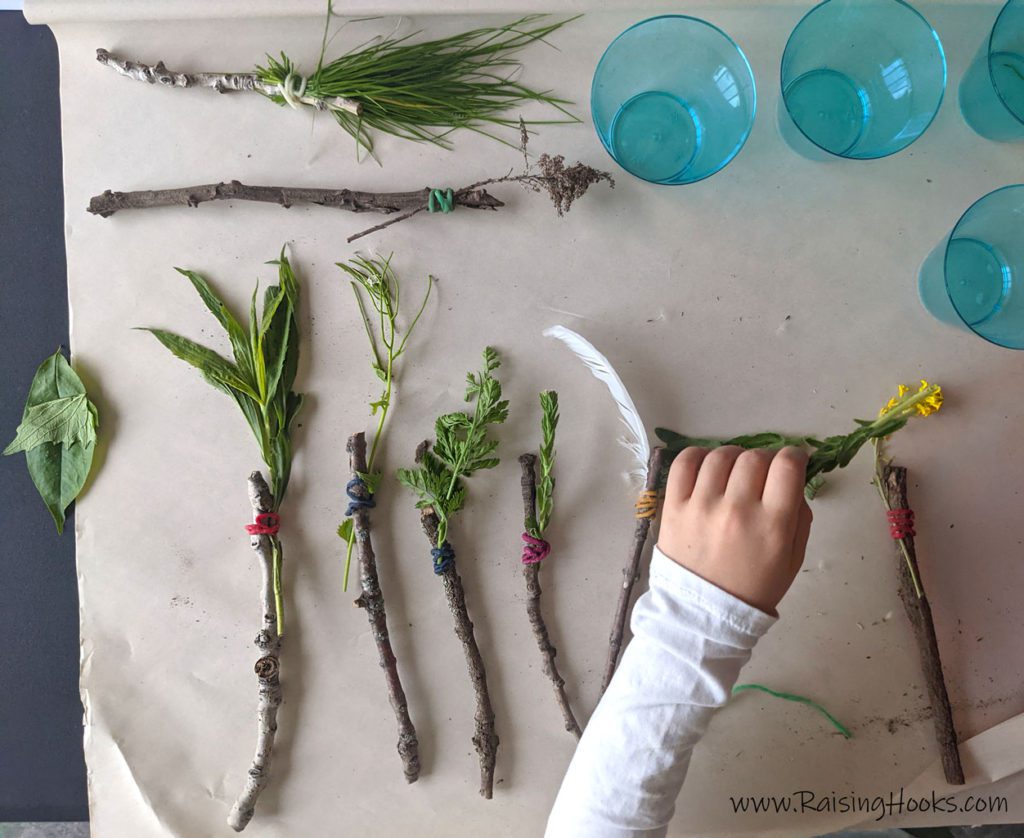 Make Your Own Nature Paintbrushes
