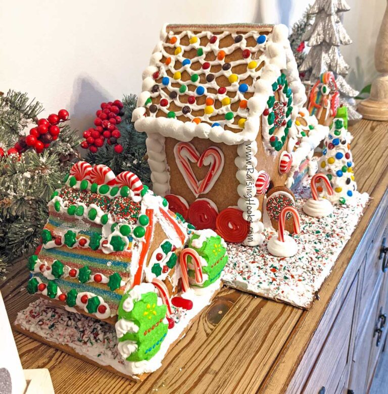 EASY 2 Story Gingerbread House & Template - Raising Hooks