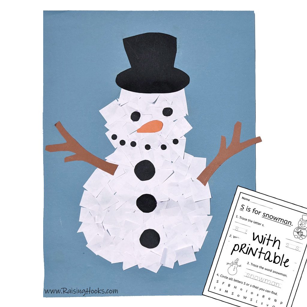 Snowman Holding Pen And Paper Recycled Newspaper Snowman Craft I
