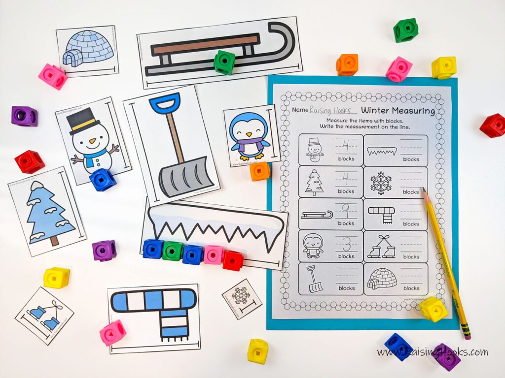 Winter Math and Literacy Kindergarten Theme Pack - Raising Hooks