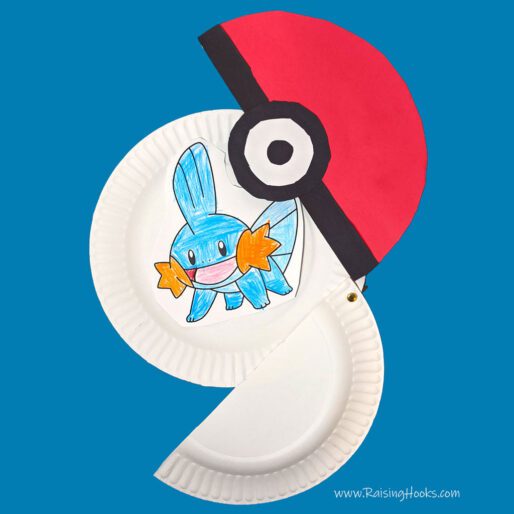Paper Plate Pokeball Kid’s Craft That Actually Opens! - Raising Hooks