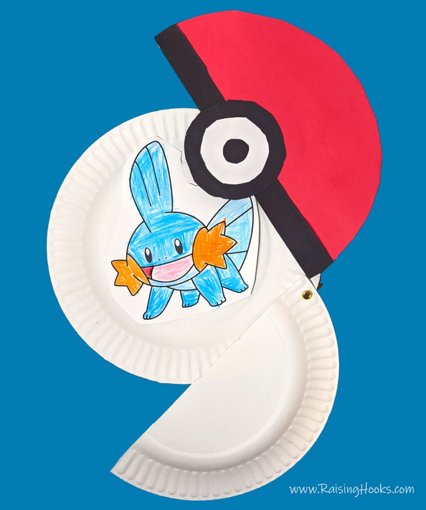 Paper Plate Pokeball Kid’s Craft That Actually Opens! - Raising Hooks