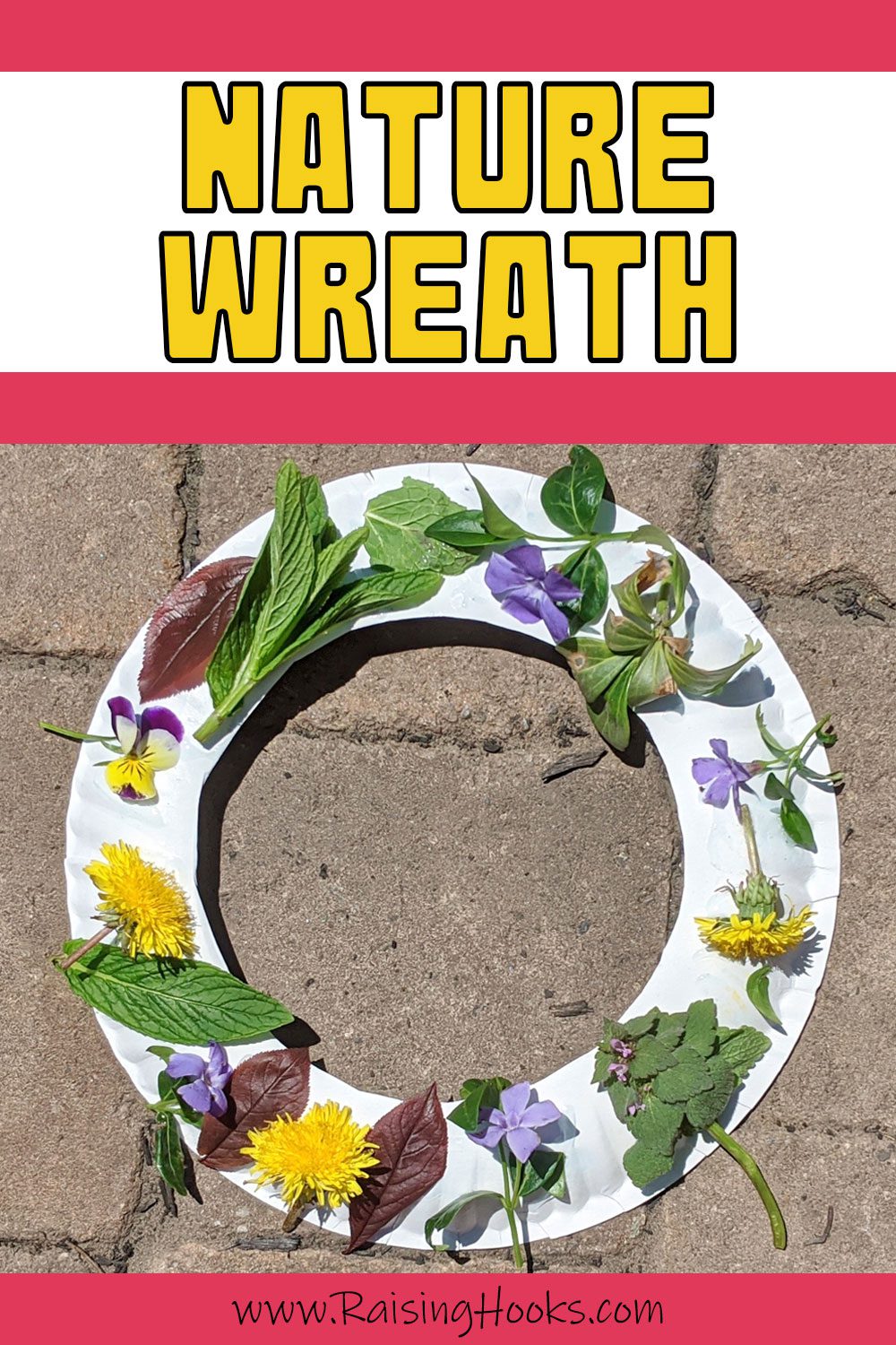 Paper Plate Nature Wreath - Raising Hooks