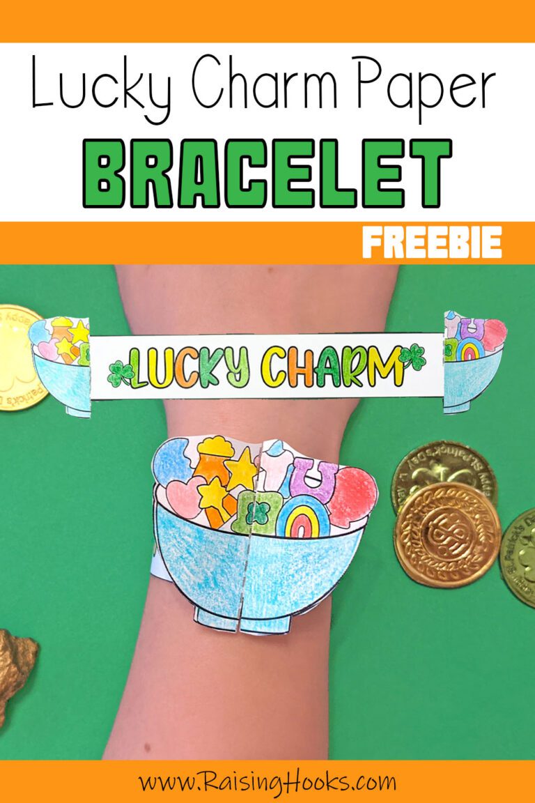 St. Patrick’s Day Lucky Charm Paper Bracelet – Color & Wear