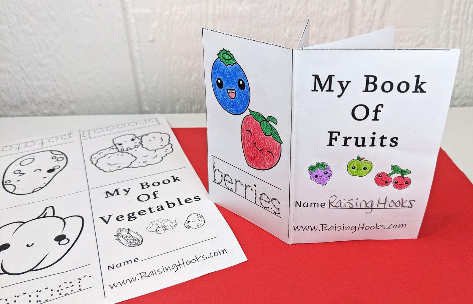Fruit & Vegetable Tracing and Coloring Mini Book: A Free Printable For ...