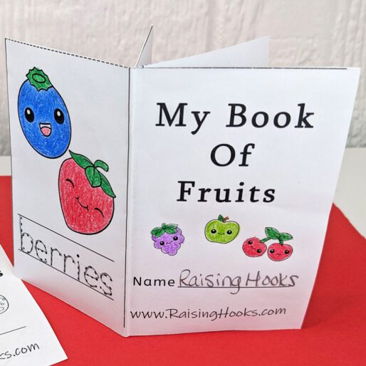 Fruit & Vegetable Tracing and Coloring Mini Book: A Free Printable For ...