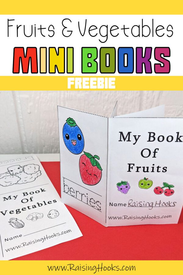 Fruit & Vegetable Tracing and Coloring Mini Book: A Free Printable For ...