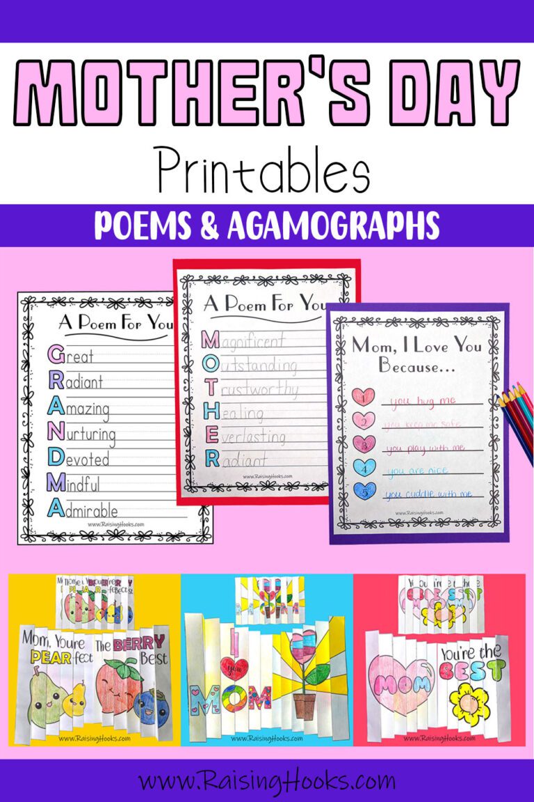 Mother’s Day Printable Agamographs and Writing Activities for Mom ...