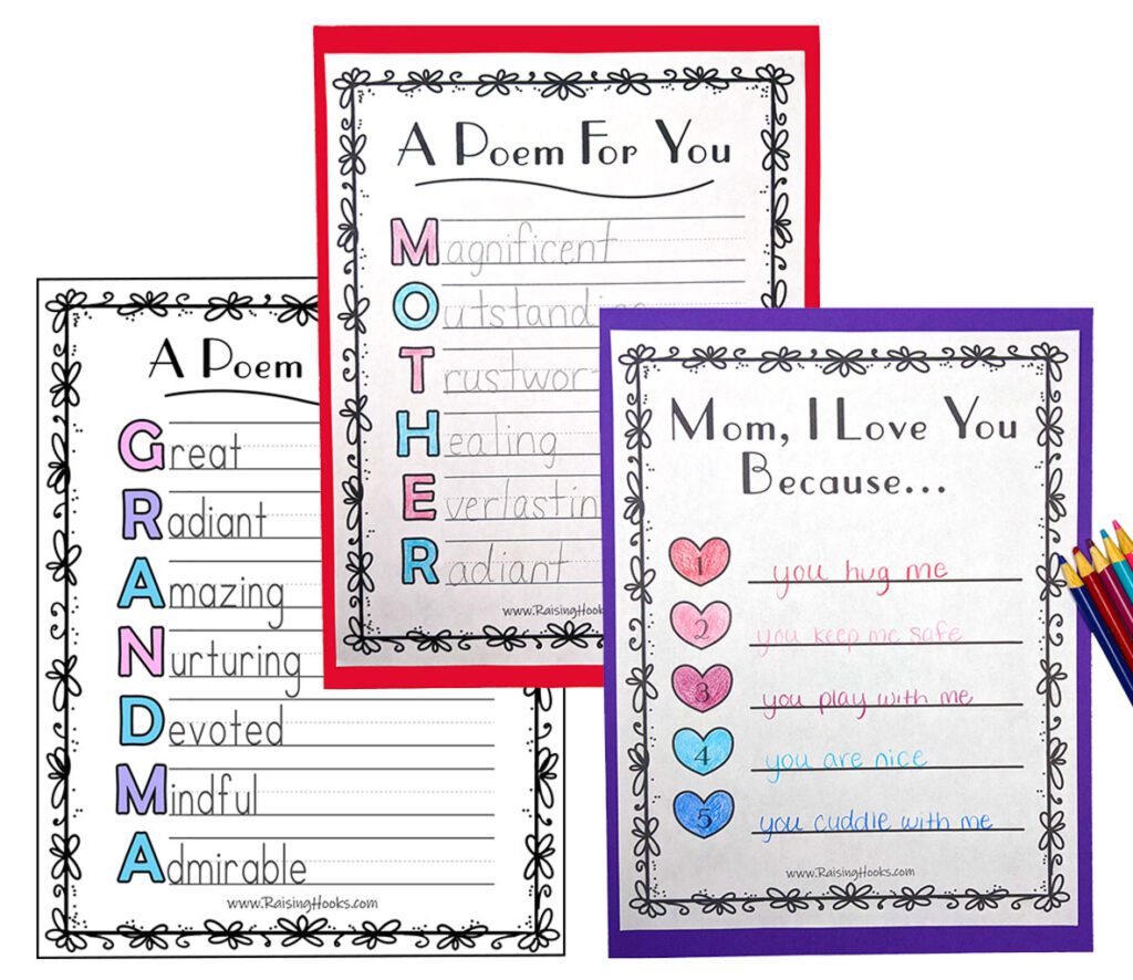 Mother’s Day Printable Agamographs and Writing Activities for Mom ...