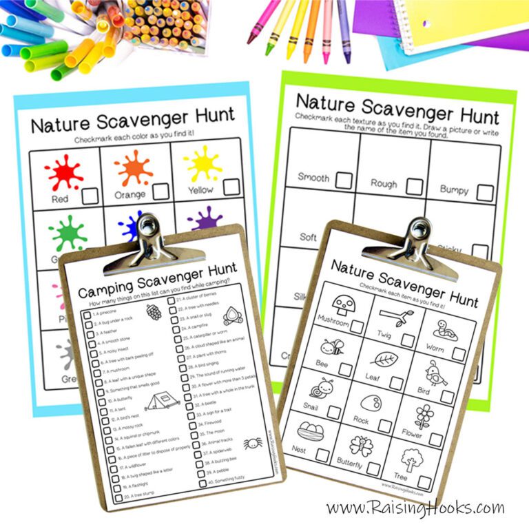 Fun and Free Nature Scavenger Hunts for Kids! - Raising Hooks