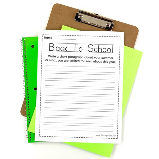 Back To Homeschool Writing Activity Free Printable - Raising Hooks