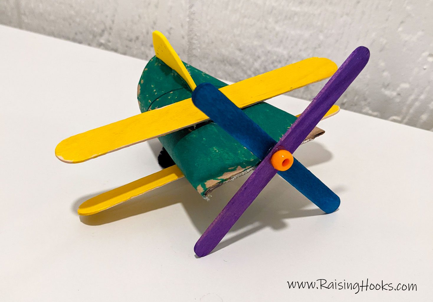 Paper Tube & Popsicle Stick Helicopter Craft - Raising Hooks