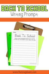 Back To Homeschool Writing Activity Free Printable - Raising Hooks