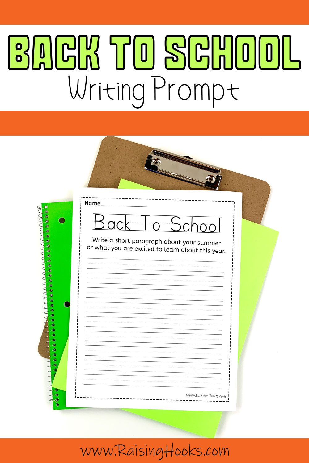 Back To Homeschool Writing Activity Free Printable - Raising Hooks