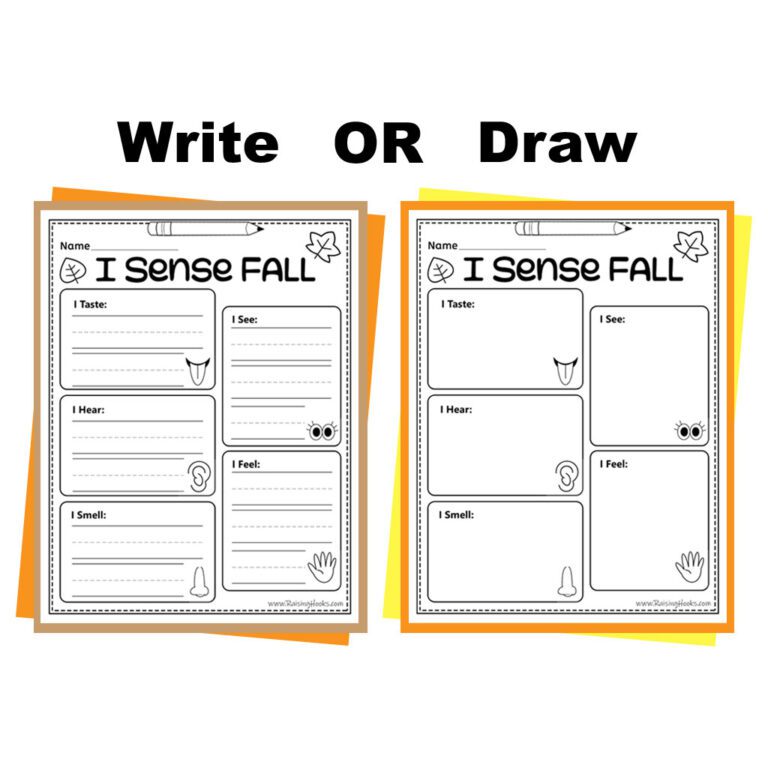 I Sense Fall Writing and Drawing Activity - Raising Hooks