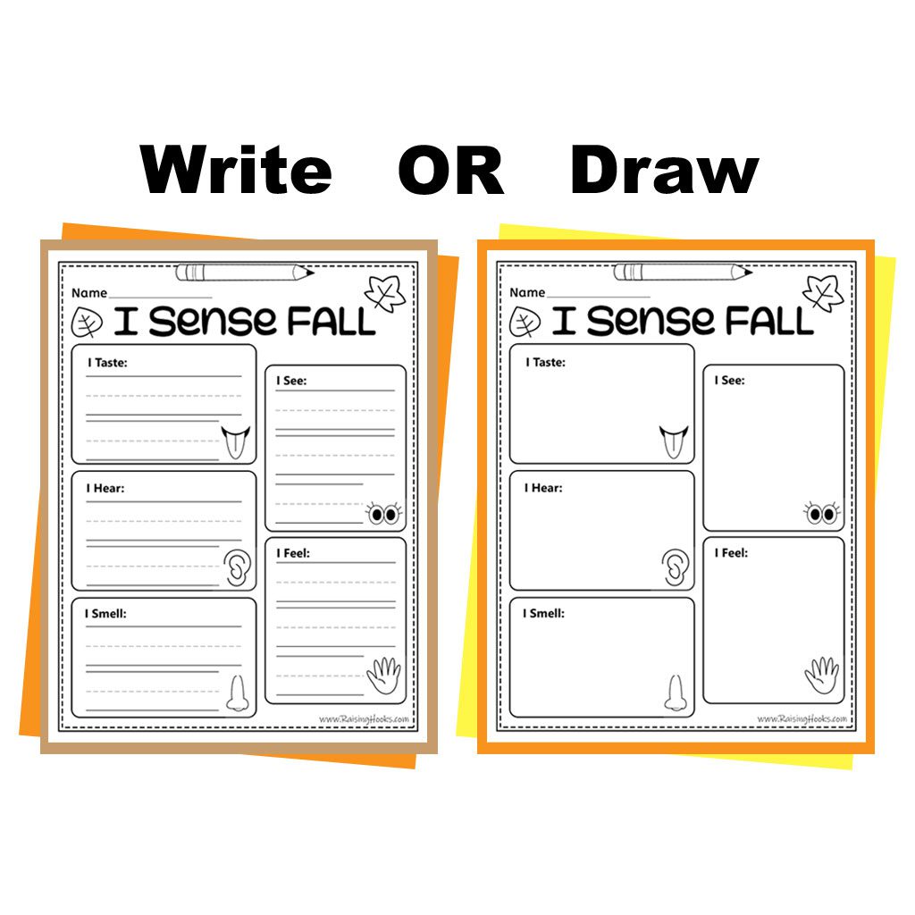 I Sense Fall Writing and Drawing Activity - Raising Hooks