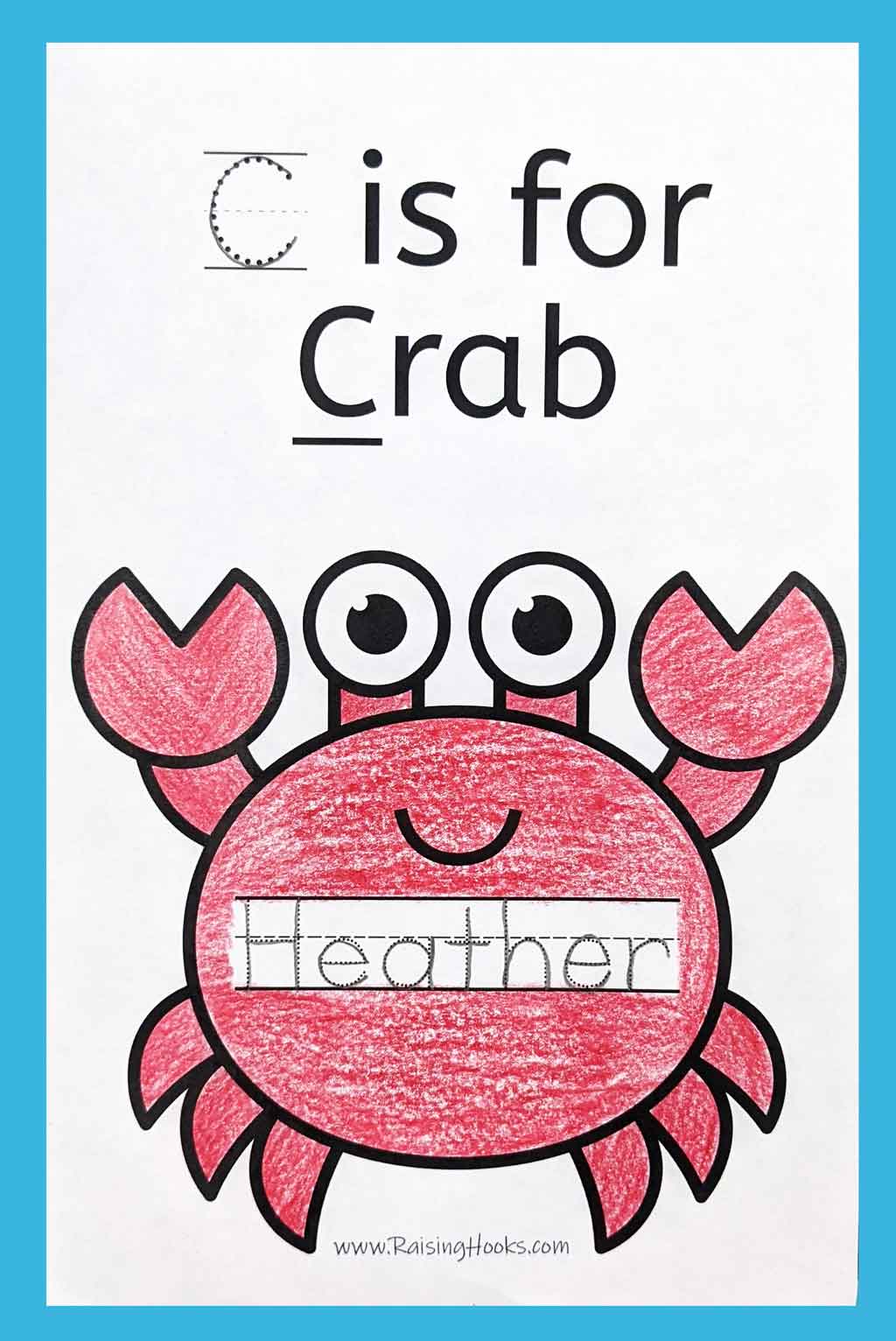 Let’s Build A Crab – C is for Crab - Raising Hooks
