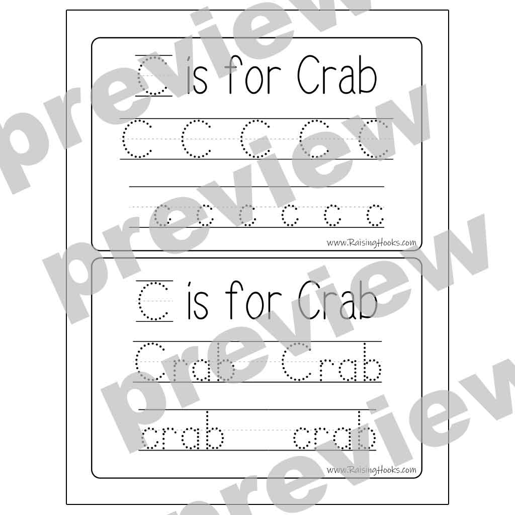Let’s Build A Crab – C is for Crab - Raising Hooks