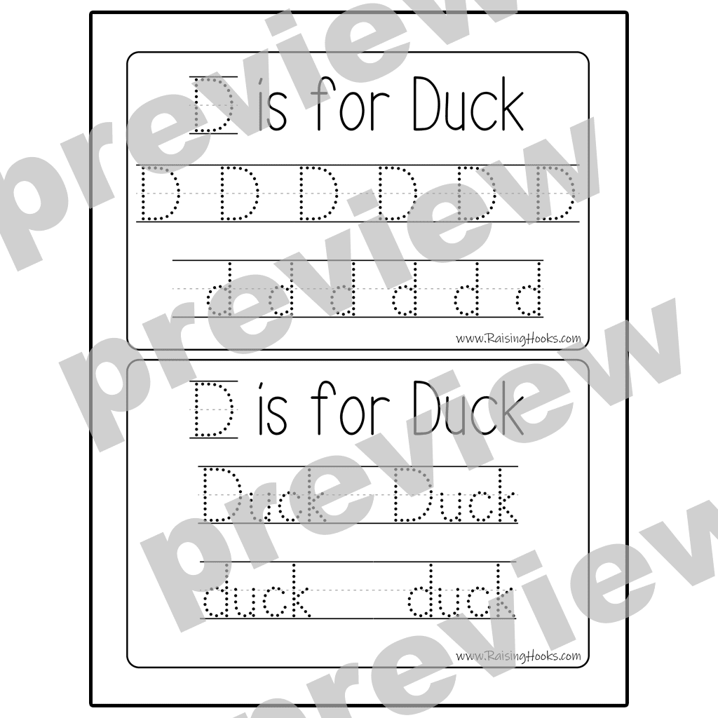 Let’s Build A Duck – D is for Duck - Raising Hooks