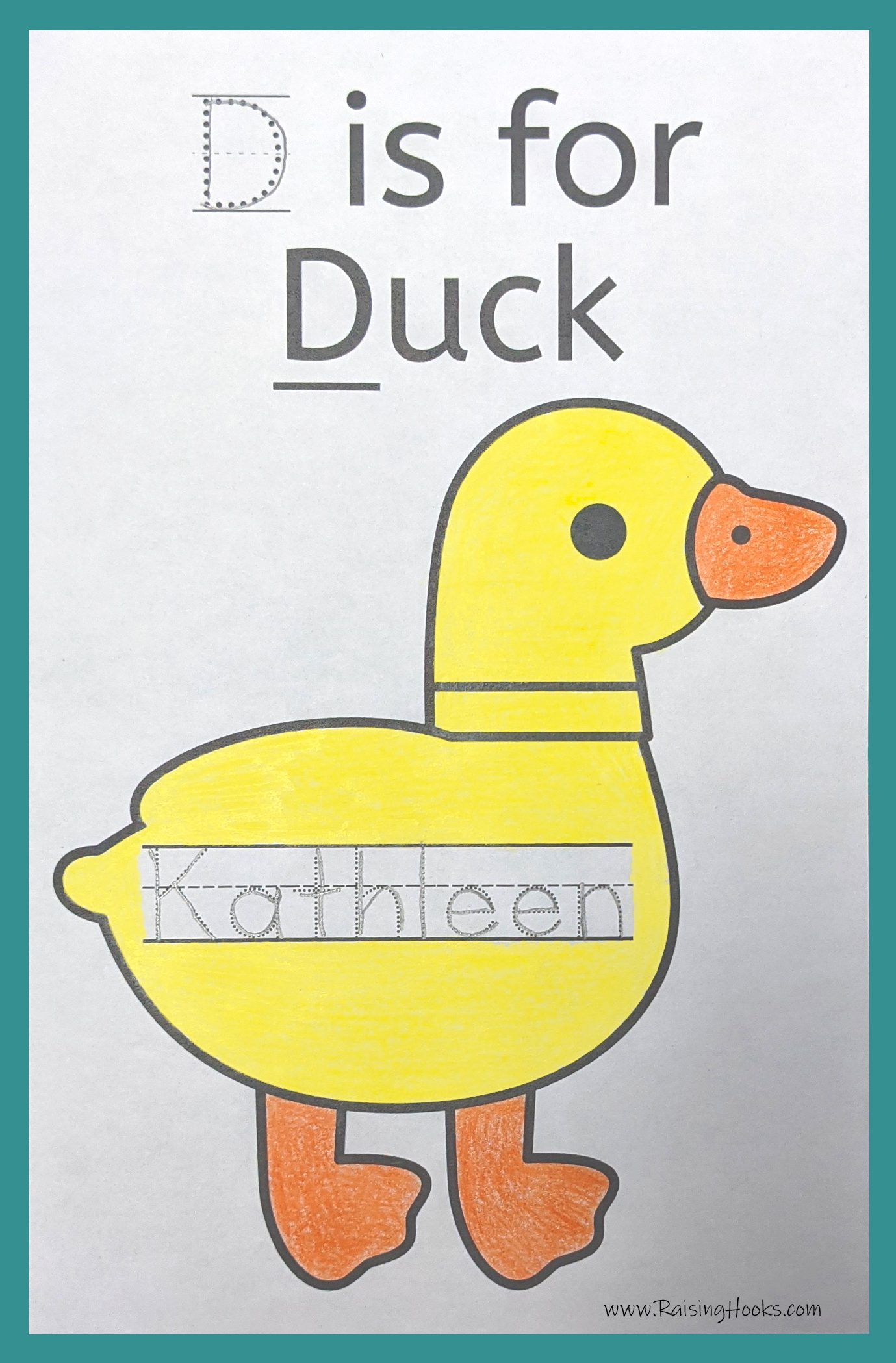 Let’s Build A Duck – D is for Duck - Raising Hooks