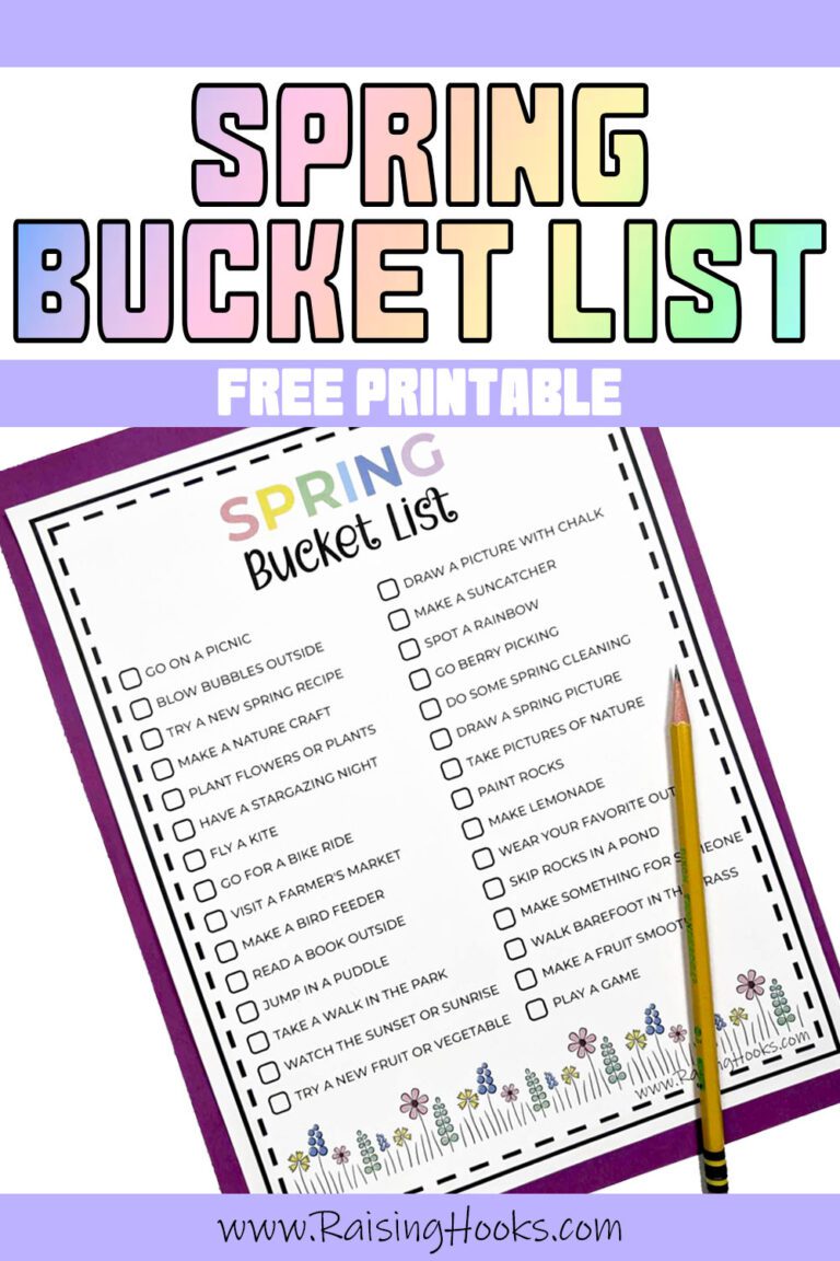 Free Printable Spring Bucket List for Kids & Tweens
