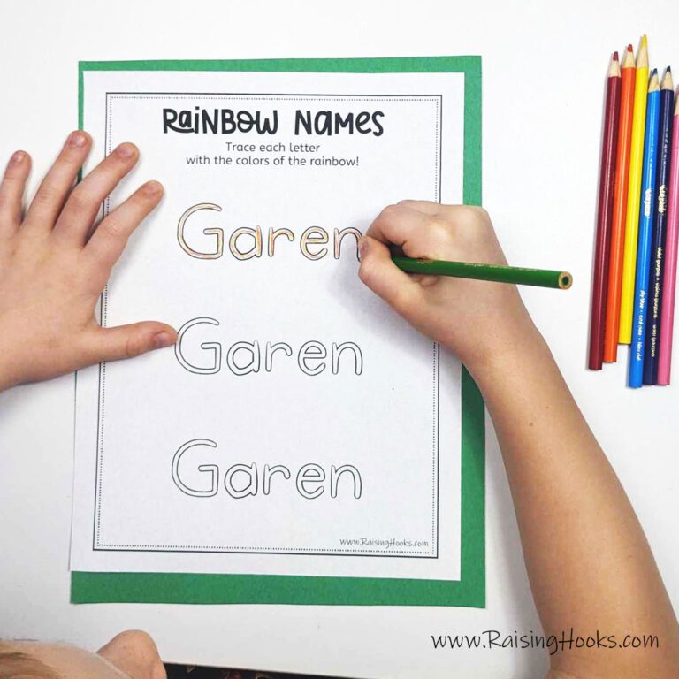 Editable Rainbow Name Tracing – Fun Preschool & Homeschool Activity