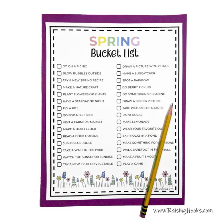 Free Printable Spring Bucket List for Kids & Tweens