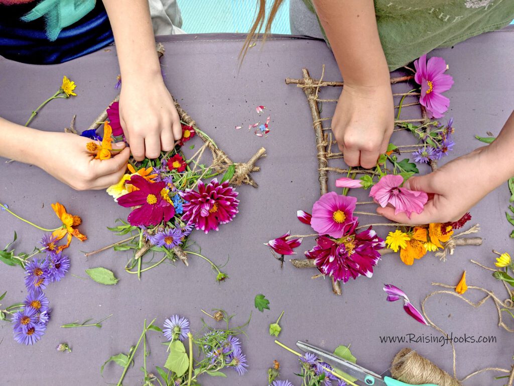Nature Weaving Loom: Create Beautiful Art with Flowers and Twigs