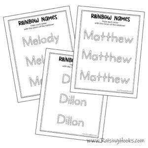 Editable Rainbow Name Tracing – Fun Preschool & Homeschool Activity