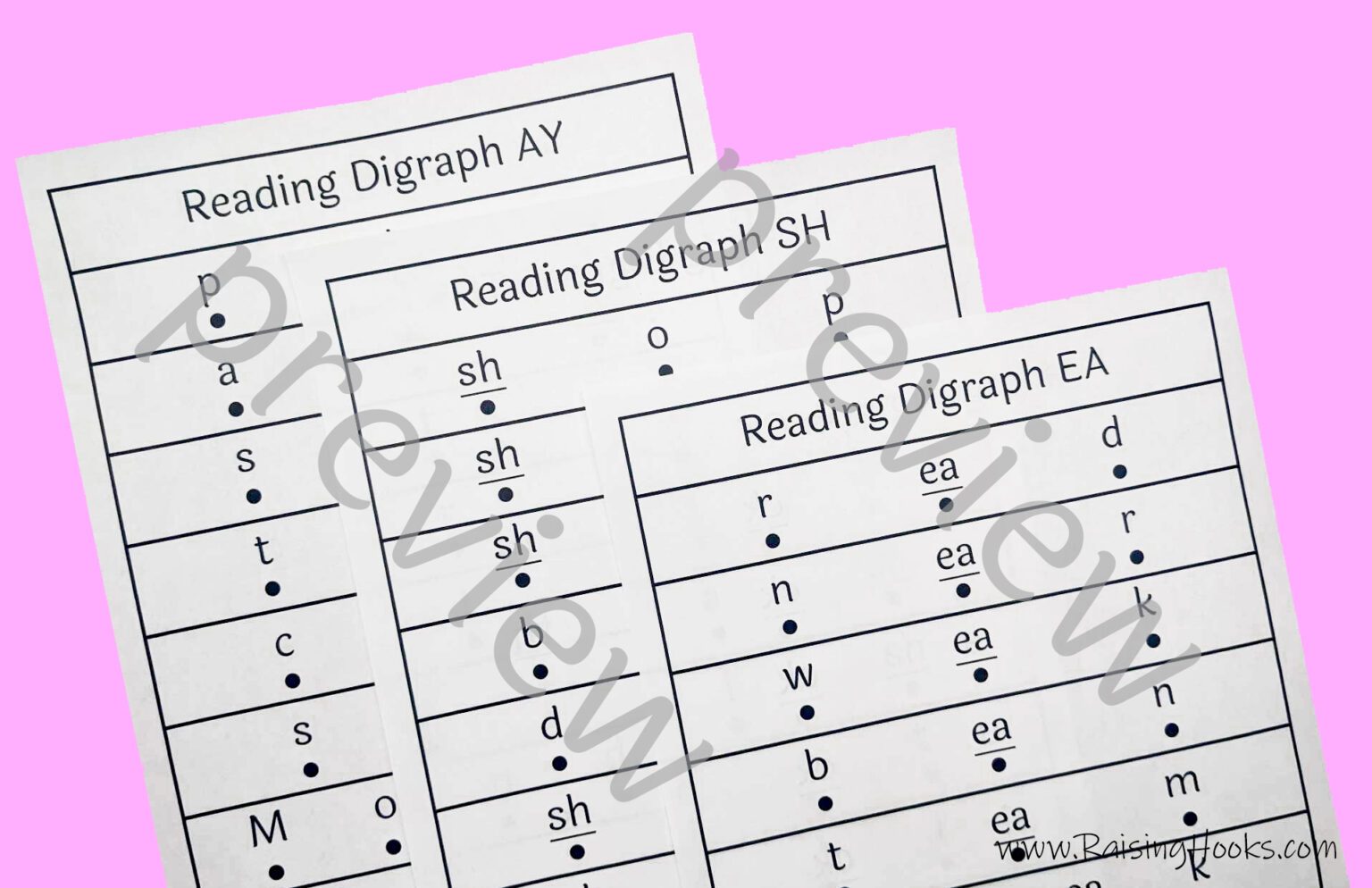 Digraph Reading Worksheets to Build Strong Phonics Skills - Raising Hooks