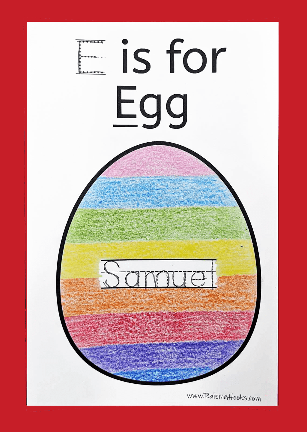 Let’s Build An Egg – E is for Egg - Raising Hooks