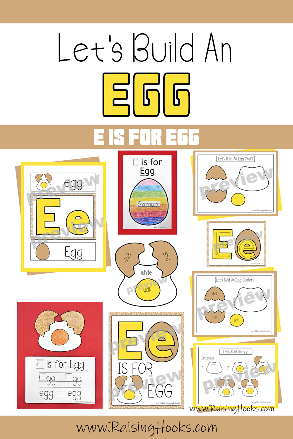 Let’s Build An Egg – E is for Egg - Raising Hooks