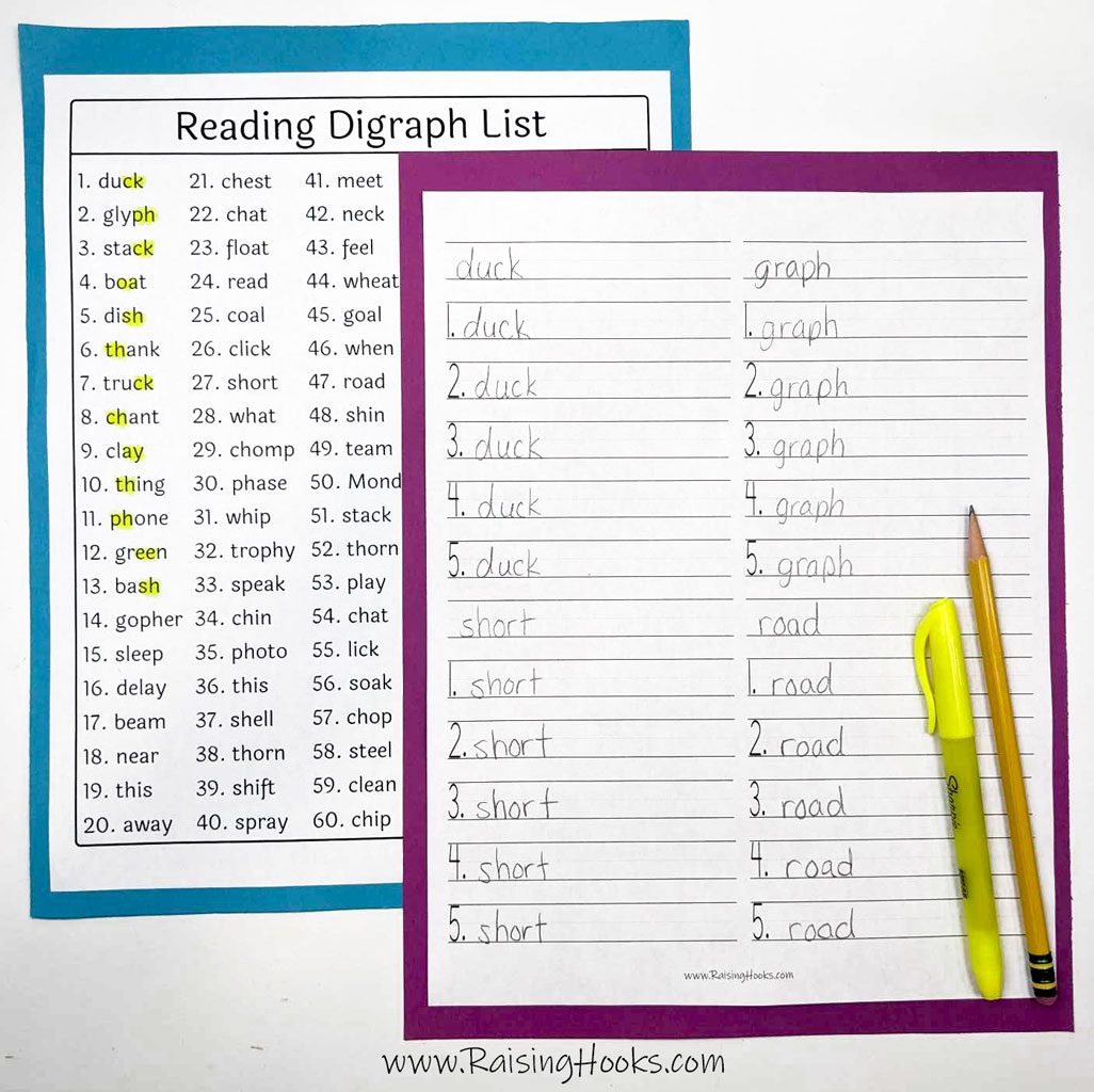 Digraph Reading Worksheets to Build Strong Phonics Skills - Raising Hooks