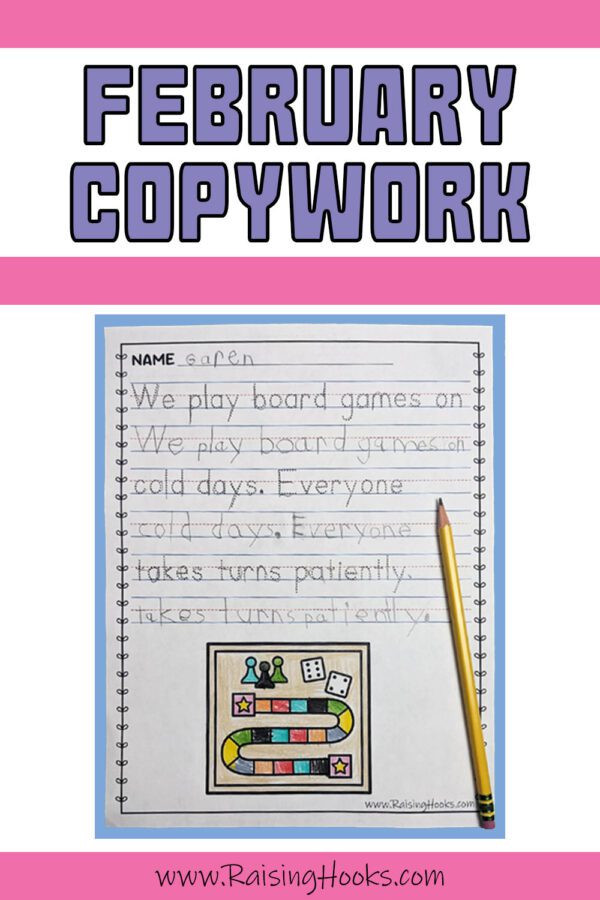 February Copywork Worksheets – 20 Pages of Handwriting Practice ...