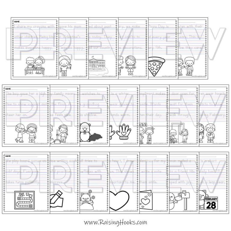February Copywork Worksheets – 20 Pages of Handwriting Practice ...