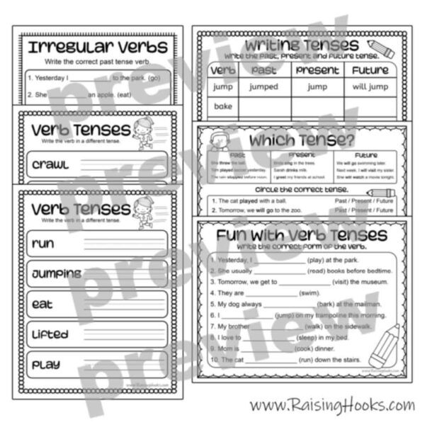 Parts of Speech Activities – Nouns, Verbs, Adjectives, Adverbs, Tenses ...