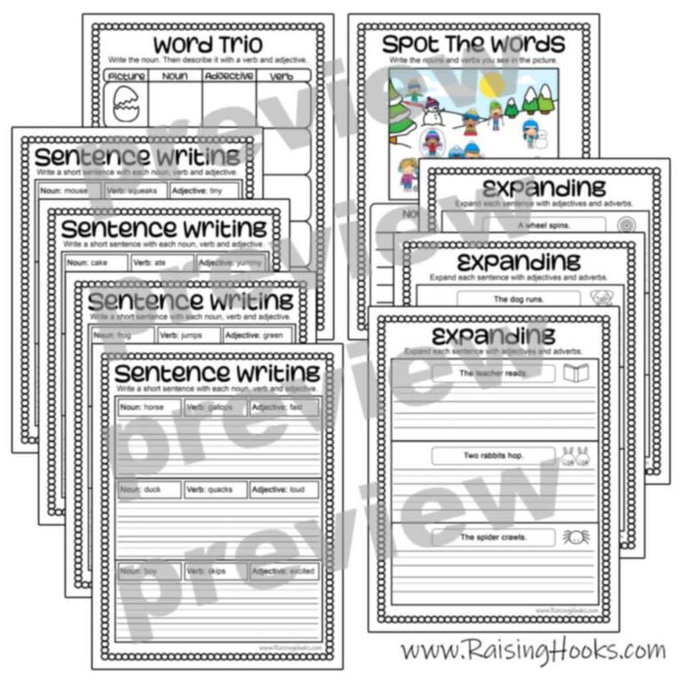 Parts of Speech Activities – Nouns, Verbs, Adjectives, Adverbs, Tenses ...
