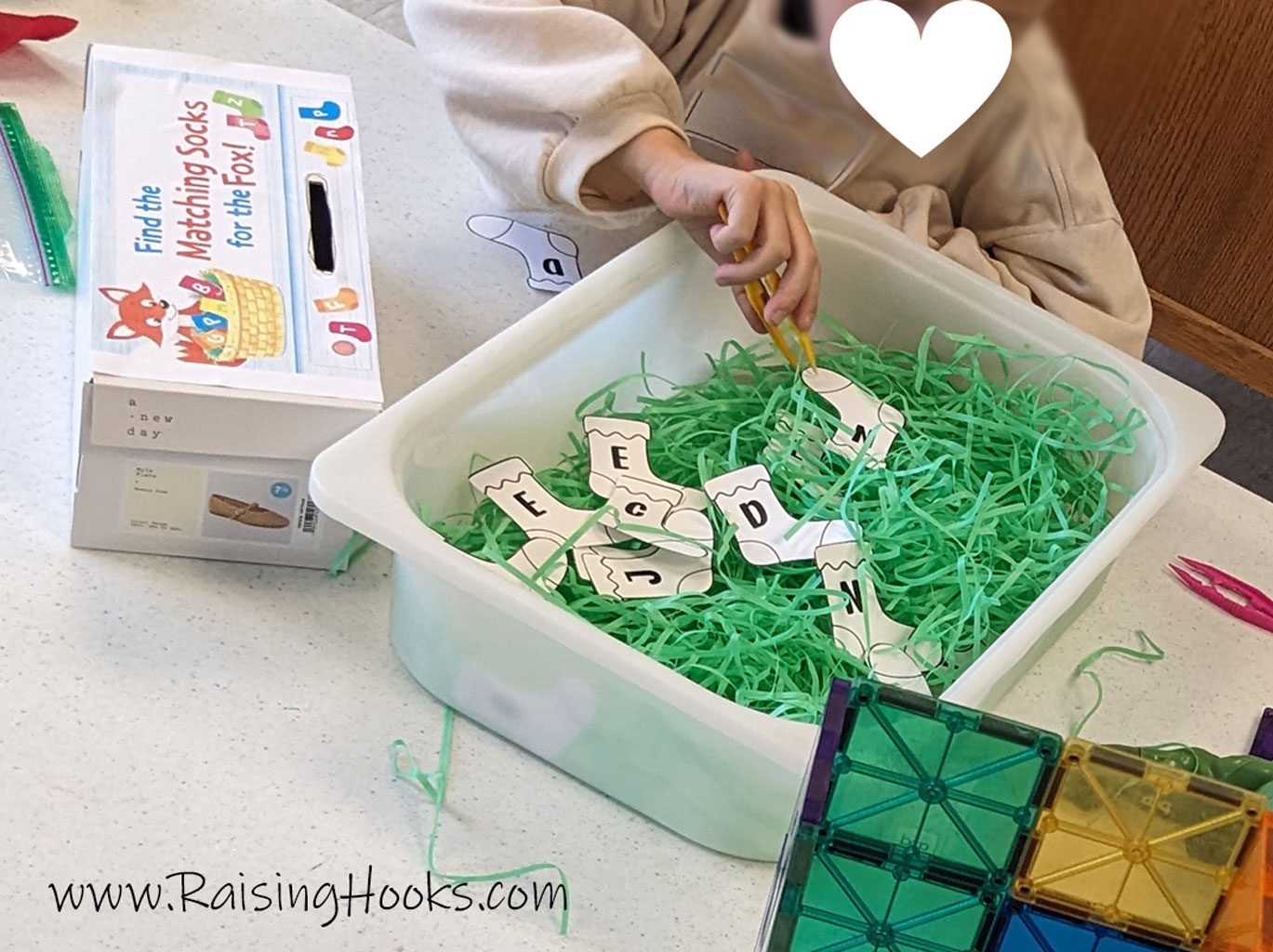 Easy Alphabet Sensory Bin – No Mess Preschool Letter Activity - Raising ...